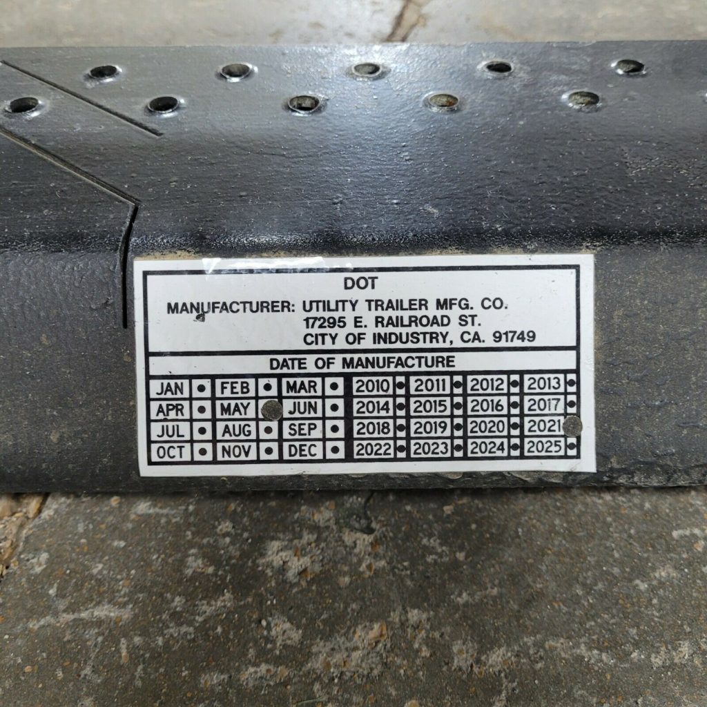 Utility Trailer Rear Impact Guard, Horizontal ICC Bumper, Standard ...